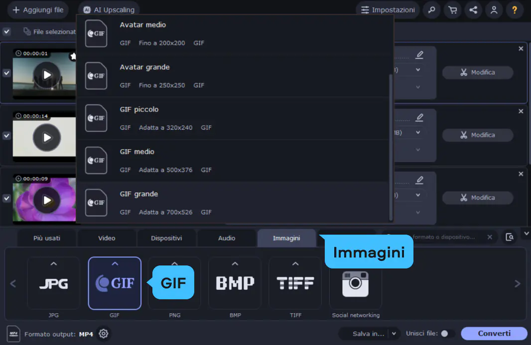 Convertire MP4 in GIF [Online e gratis] – Movavi